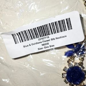 ZAD | Jewelry | Zad Nwt Royal Blue Flower Bib Statement Necklace | Poshmark